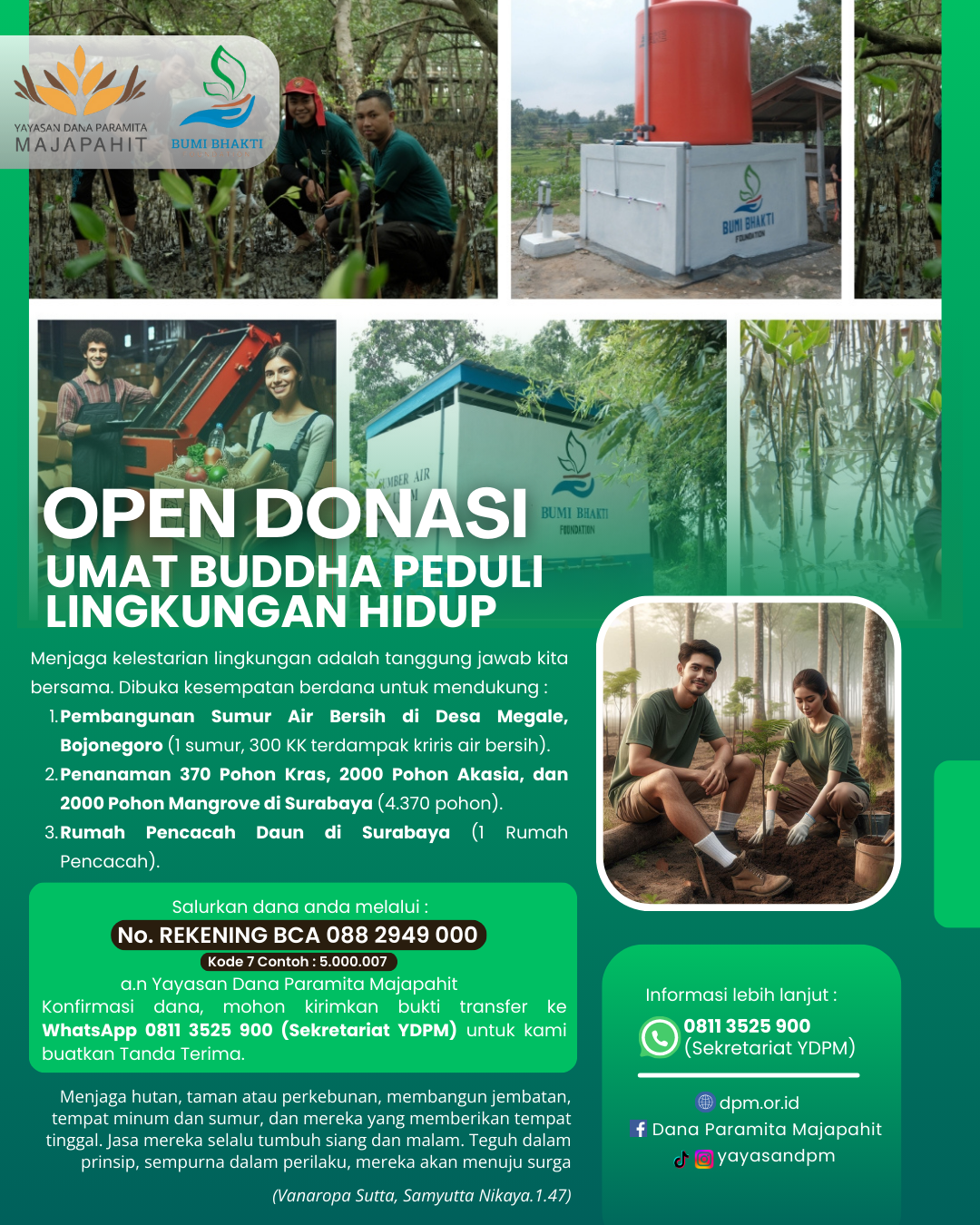 OPEN DONASI – UMAT BUDDHA PEDULI LINGKUNGAN HIDUP – Yayasan Dana ...